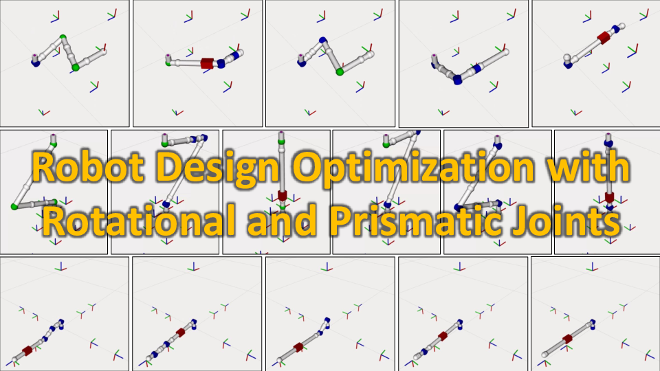 Robot Design Optimization With Rotational And Prismatic Joints Using Black Box Multi Objective